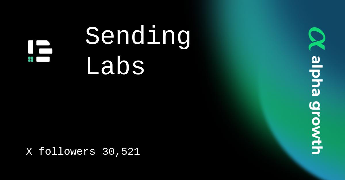 Sending Labs Crypto Analytics & User Data | AlphaGrowth